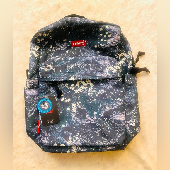 Levi's | Bags | Levis Standard Blue Abstract Print Book Bag Nwt | Poshmark
